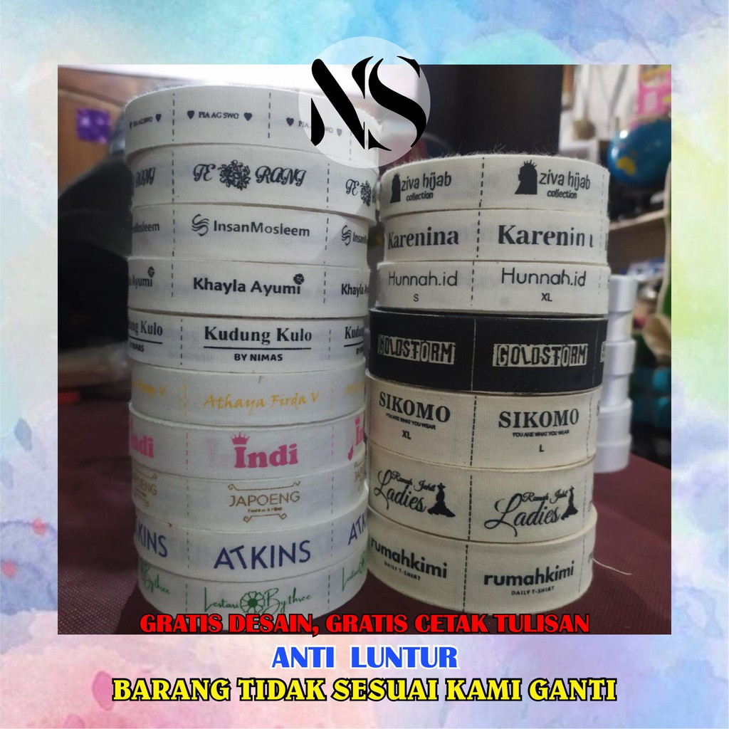 KATUN Hijab Labels/Clothes Labels/CUSTOM Labels Cotton Material Price ...