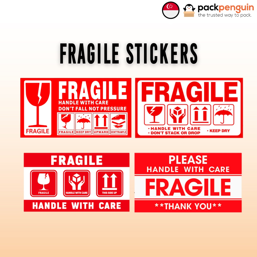 Wholesale Fragile Stickers Sheets | ECommerce Packing | Postage Mailing ...
