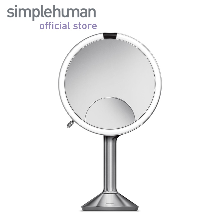 simplehuman sensor mirror trio 8" round (1x, 5x and 10x magnification ...