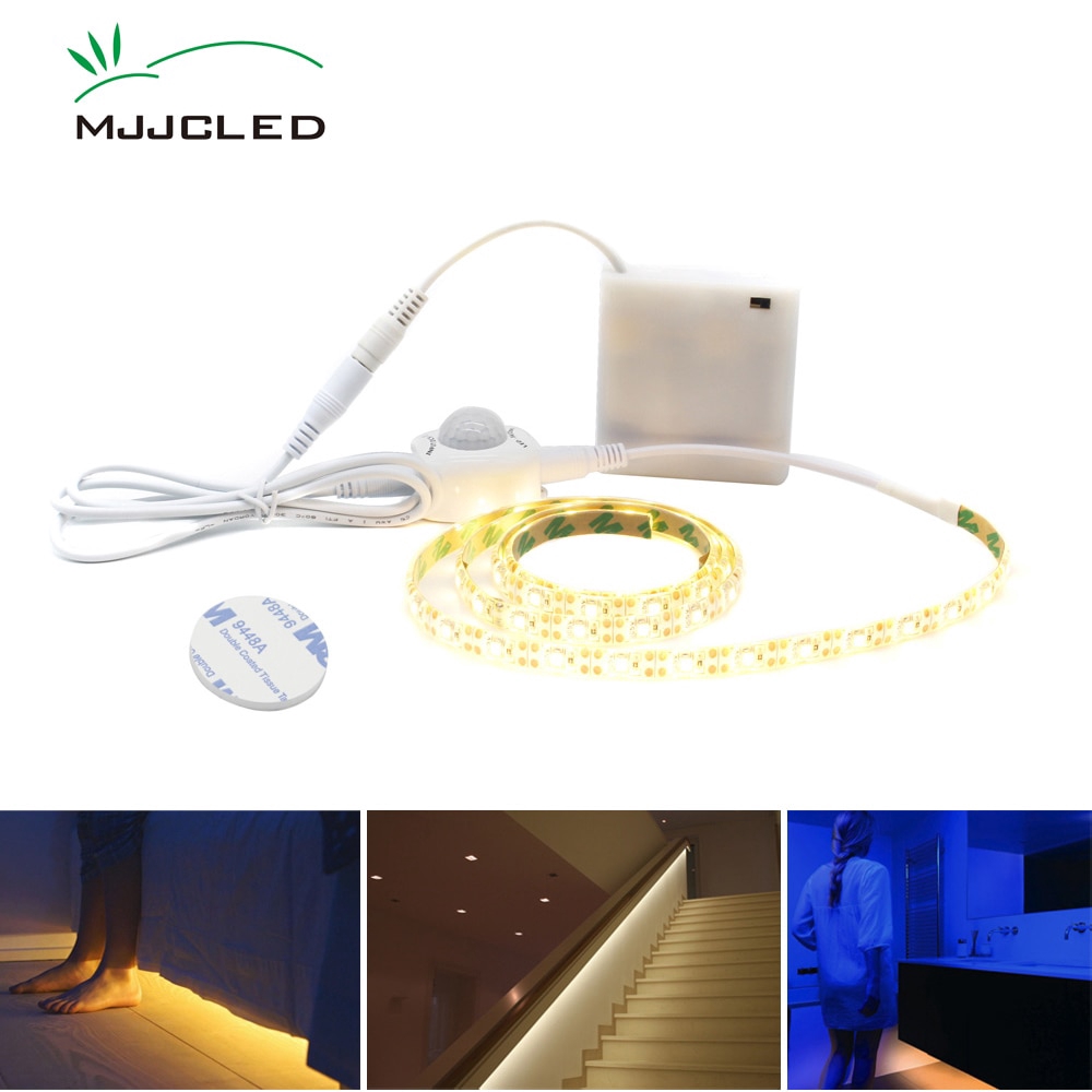 LED Strip Motion Sensor Light Battery Powered 50CM 1M 2M 3M 4M 5M ...