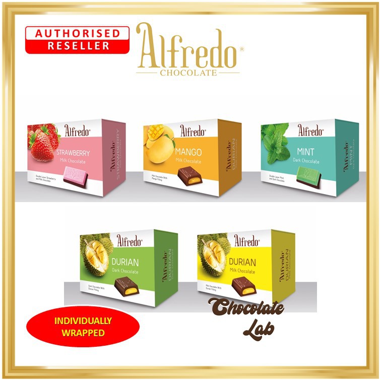Alfredo Filling Chocolate - Durian Dark & Milk/Strawberry Milk/Mango ...
