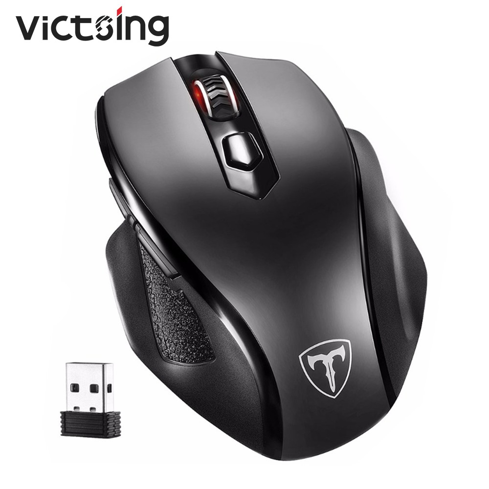 VICTSING Full Size Wireless Mouse 5 Adjustable CPI Levels 6 Buttons PC ...