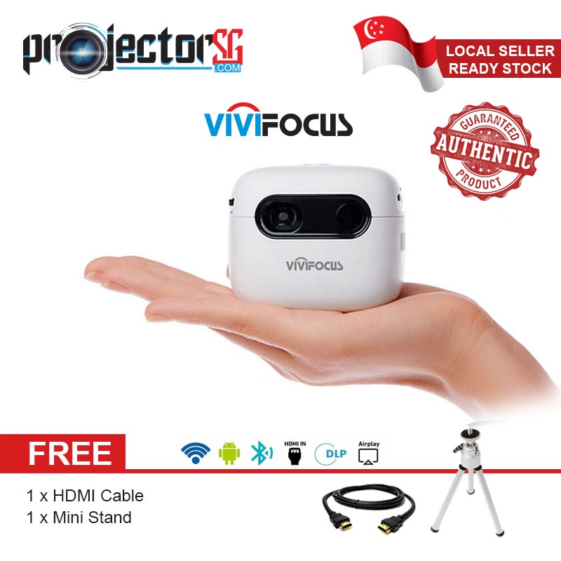 ViviFocus VS7-4G Mini Portable Android 4G Smart Pico Projector (With ...