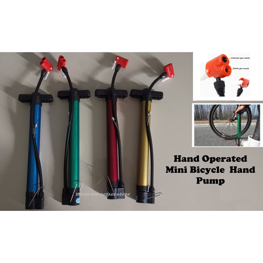 Multifunction Hand Operated Mini Bicycle Hand Pump Pam Angin Tayar Pam ...