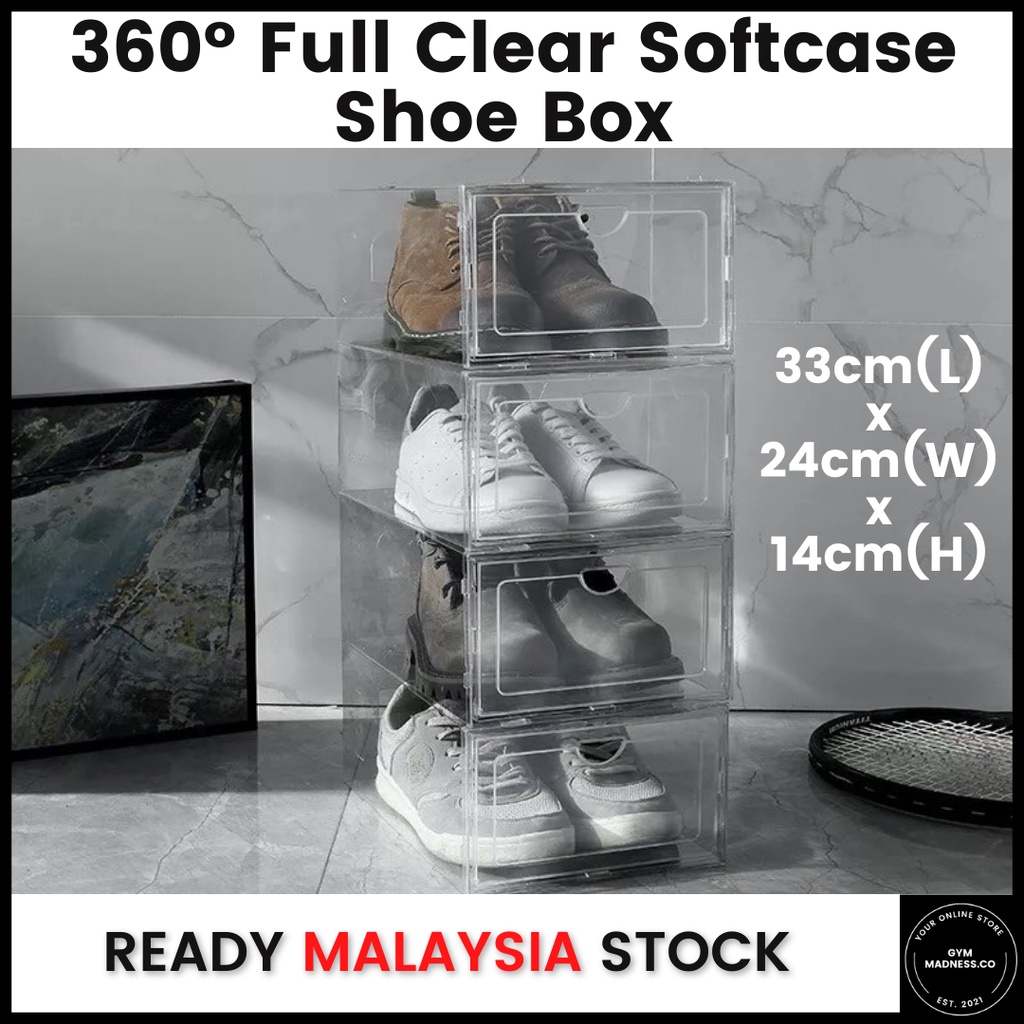 【Transparent】Full Clear Soft Case Shoe Box Stackable Full Transparent ...
