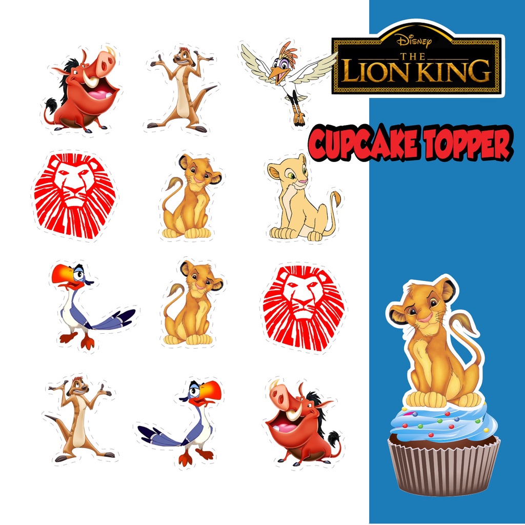 Disney Lion King Simba Cupcake Topper Birthday Party Baby Shower Cup ...