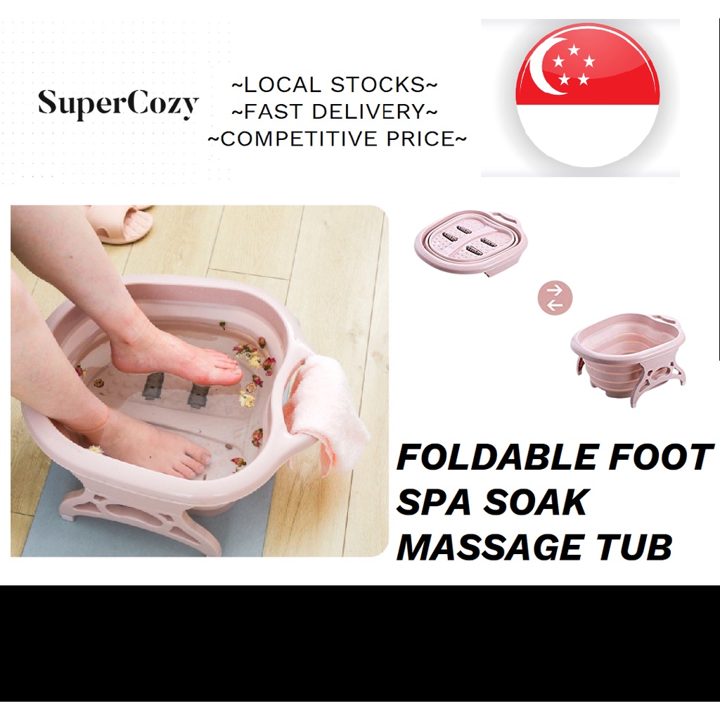 👍CHEAPEST!!!👍 Foldable Foot Spa tub Soak Bath with Massager Roller ...