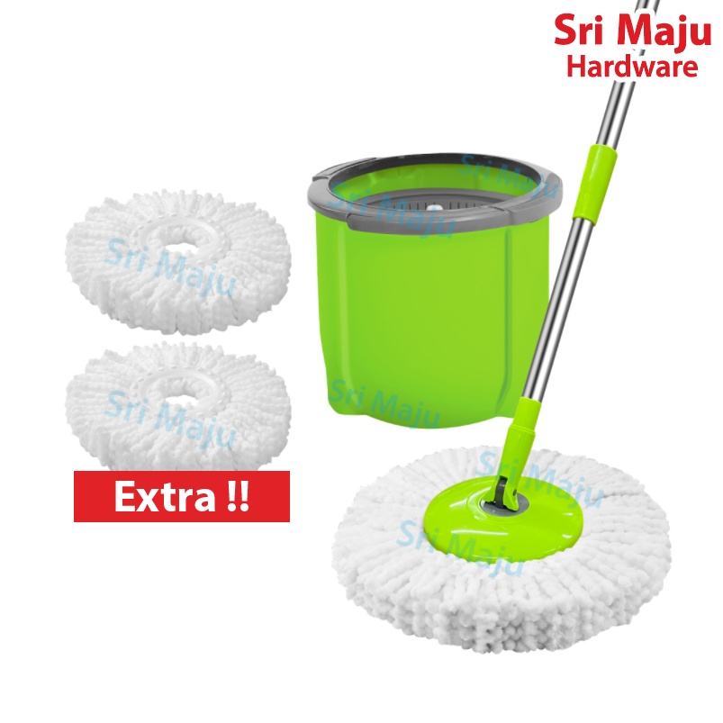 MAJU MPS-SPM Quality Single Spin Mop Bucket Set Magic Floor Clean ...