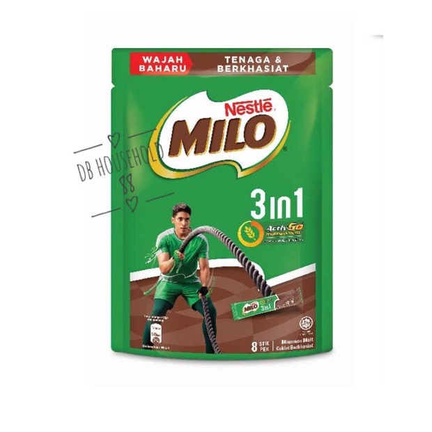 Nestle MILO 3 in 1 Activ-Go (33g x 8s) | Shopee Singapore