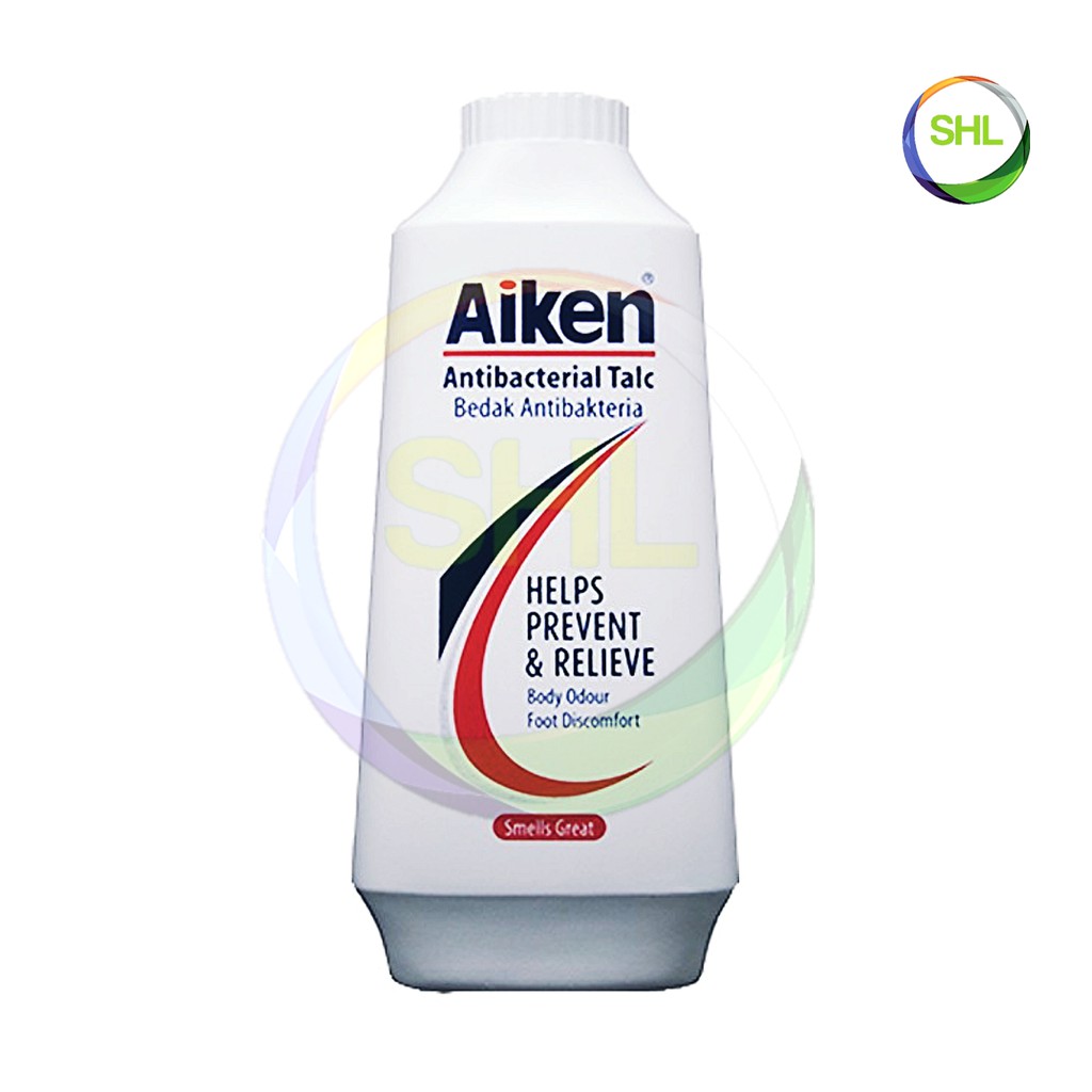 Aiken 150g Naturally Antibacterial Talcum Powder Underarm/Foot Odour ...