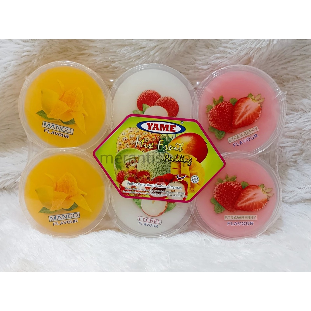 Yame Mix Fruit Pudding Contains 6 Cups Dessert With Nata de coco/Jelly ...