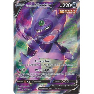 Pokemon TCG Card Galarian Slowking V SS Chilling Reign 178/198 Full Art | Shopee Singapore
