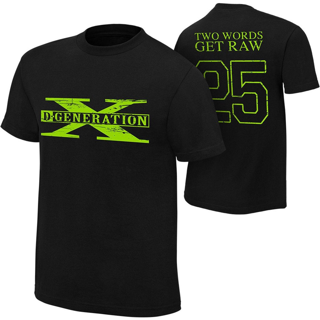 New Printed Sport T-Shirt WWE D-generation X Dx Two Words Get Raw 25 ...