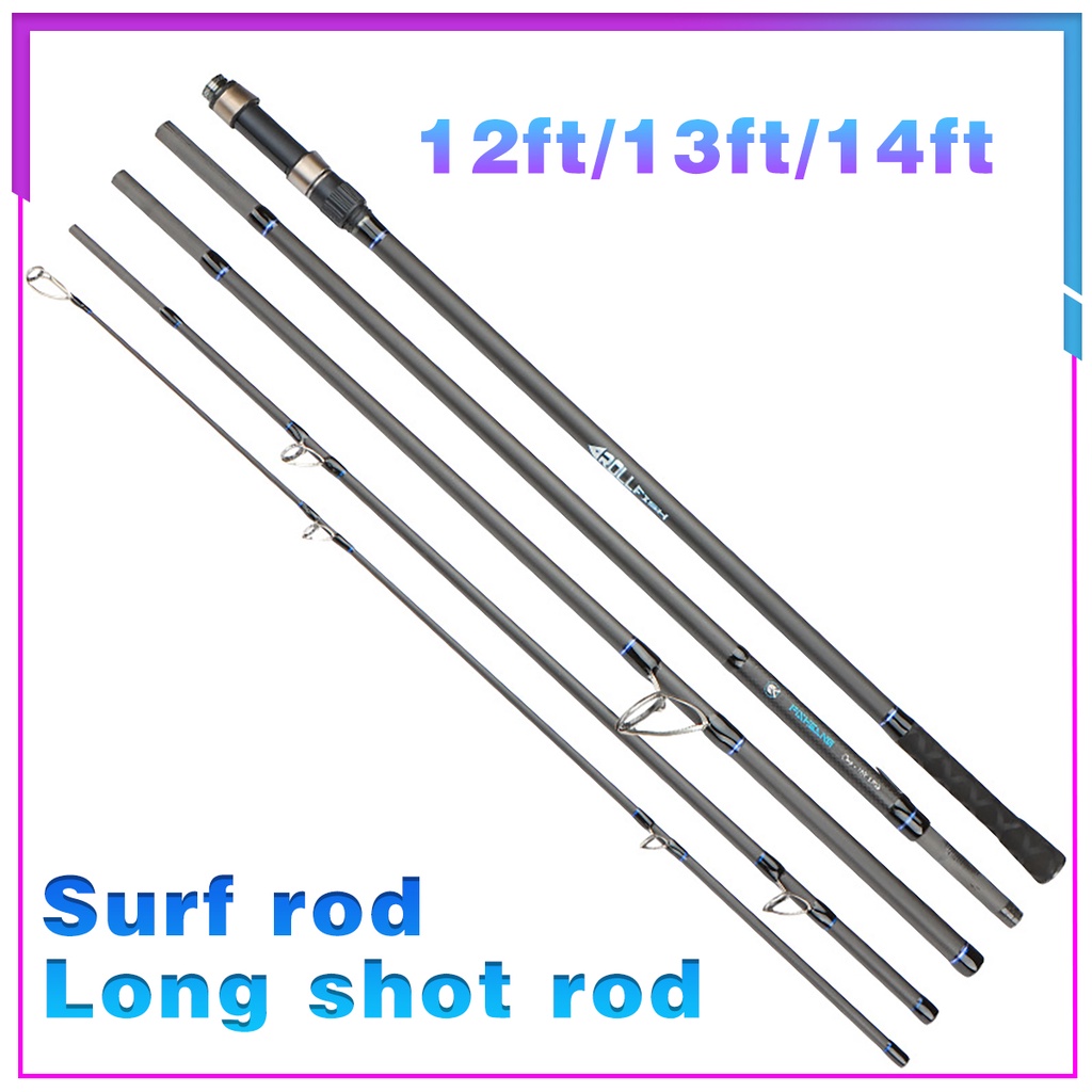 【NYA】Surf rod12ft/13ft/14ft Carbon fiber Casting/Spinning Rod light ...