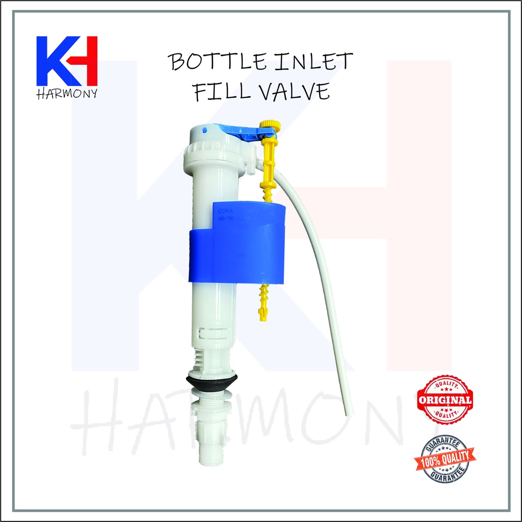 Toilet Bottom Inlet Entry Fill Valve Push Button Dual Flush Cistern ...