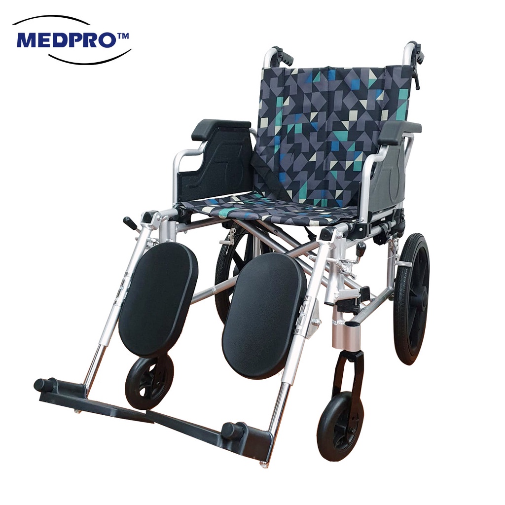 MEDPRO™ Lightweight Detachable Push Chair with Elevating Legrest & Flip ...