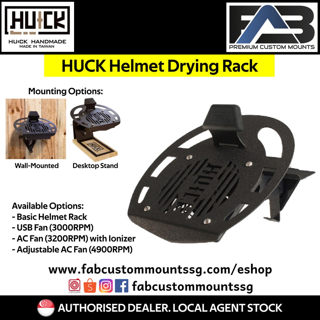 HUCK Helmet Drying Rack (USB Fan (3000RPM)/Adjustable Fan Speed ...