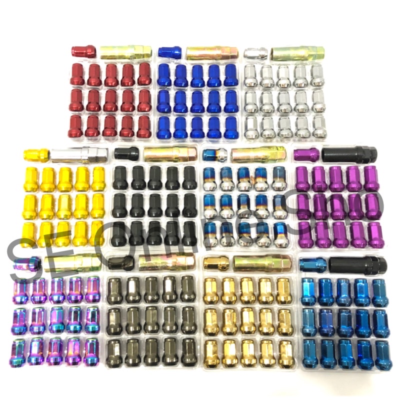 16Biji Nut Tayar Besi Heavy Duty Sport Rim Wheel Lock Special Lock Nut ...