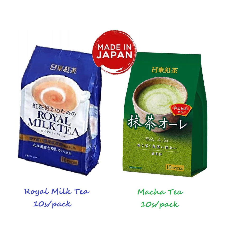 Nitto Kocha Premixed Instant Royal Milk Tea or Matcha Milk Tea 8s ...