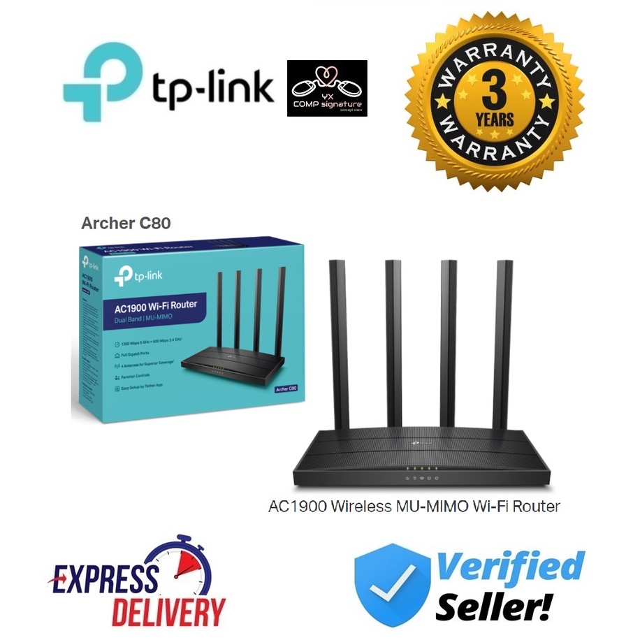TP-Link Archer C80 AC1900 Wireless MU-MIMO Wi-Fi Router | Shopee Singapore
