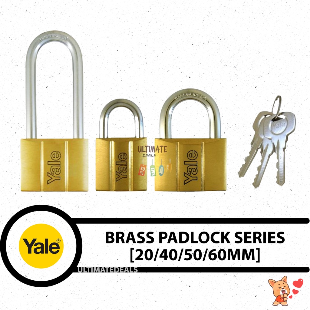 YALE V140 Series Brass Long/Short Shackle Padlock | Shopee Singapore