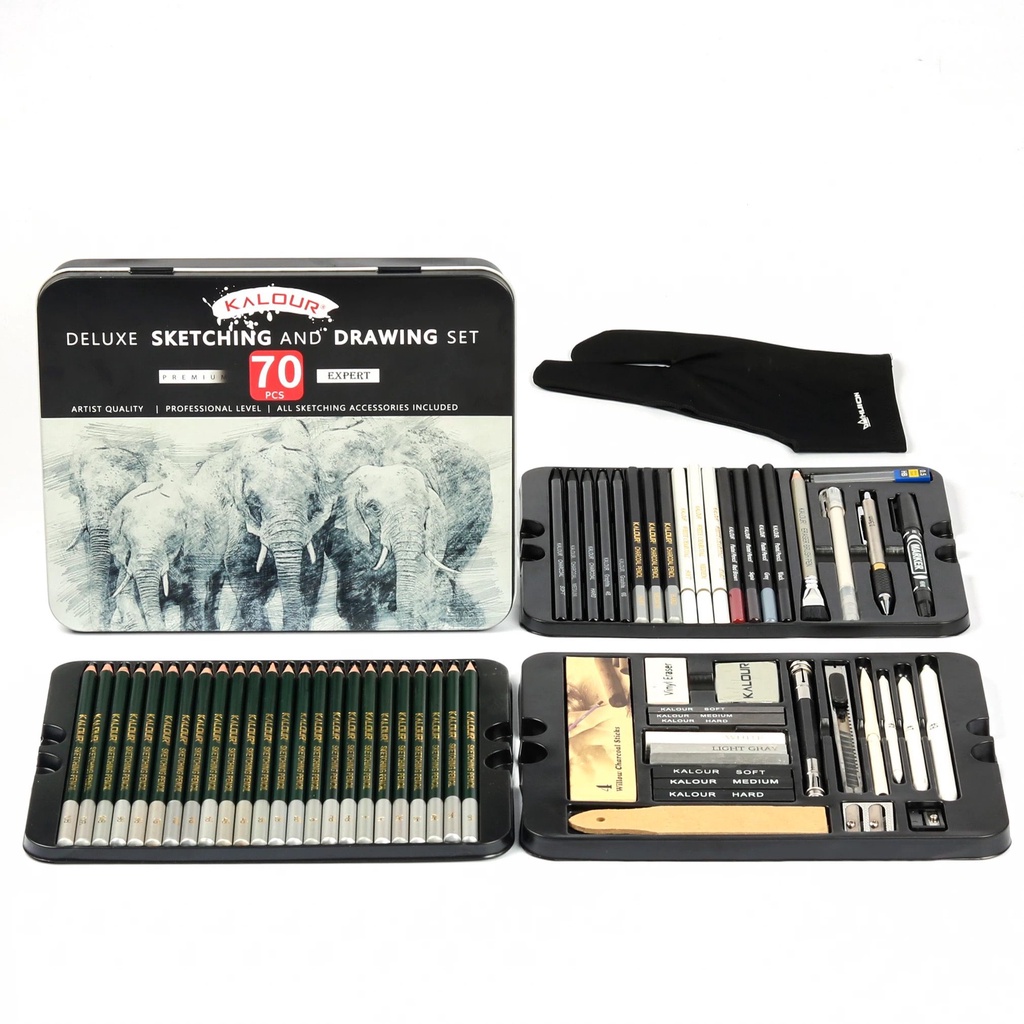 SG KALOUR 70pcs Deluxe Sketching Pencils Set – Best Seller, Complete ...