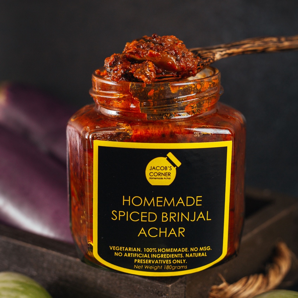 Homemade Spiced Brinjal Achar | Jacob's Corner Achars | Terung | Achar ...