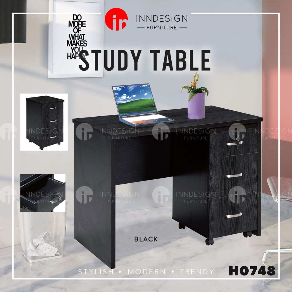 [LOCAL SELLER] Sapphire Study Table / Study Desk with Mobile Pedestal ...