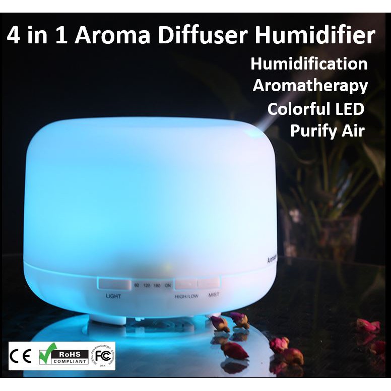 💯Local Stock💯 Big Capacity 500ML 4 in 1 Ultrasonic Air Diffuser ...