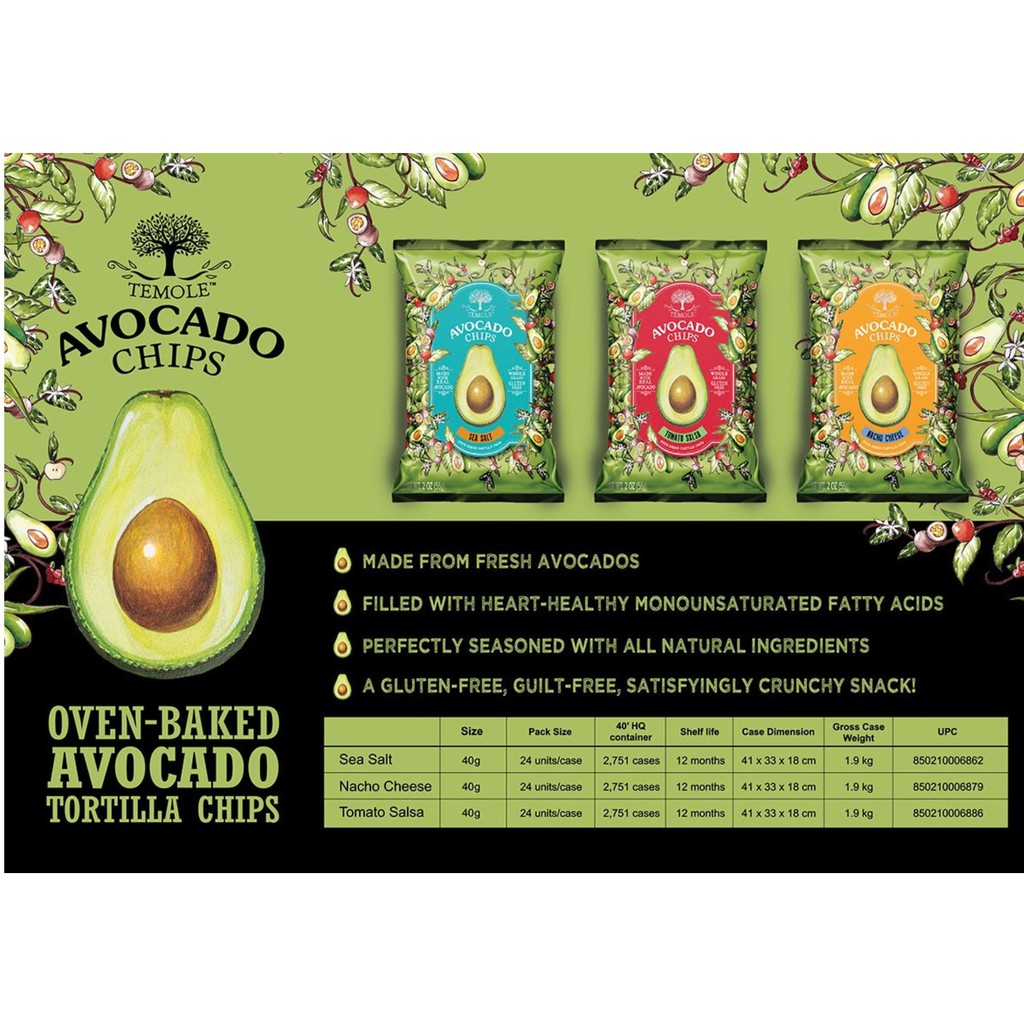 Temole Avocado Chips 40g (1-3 pack choice) | Shopee Singapore