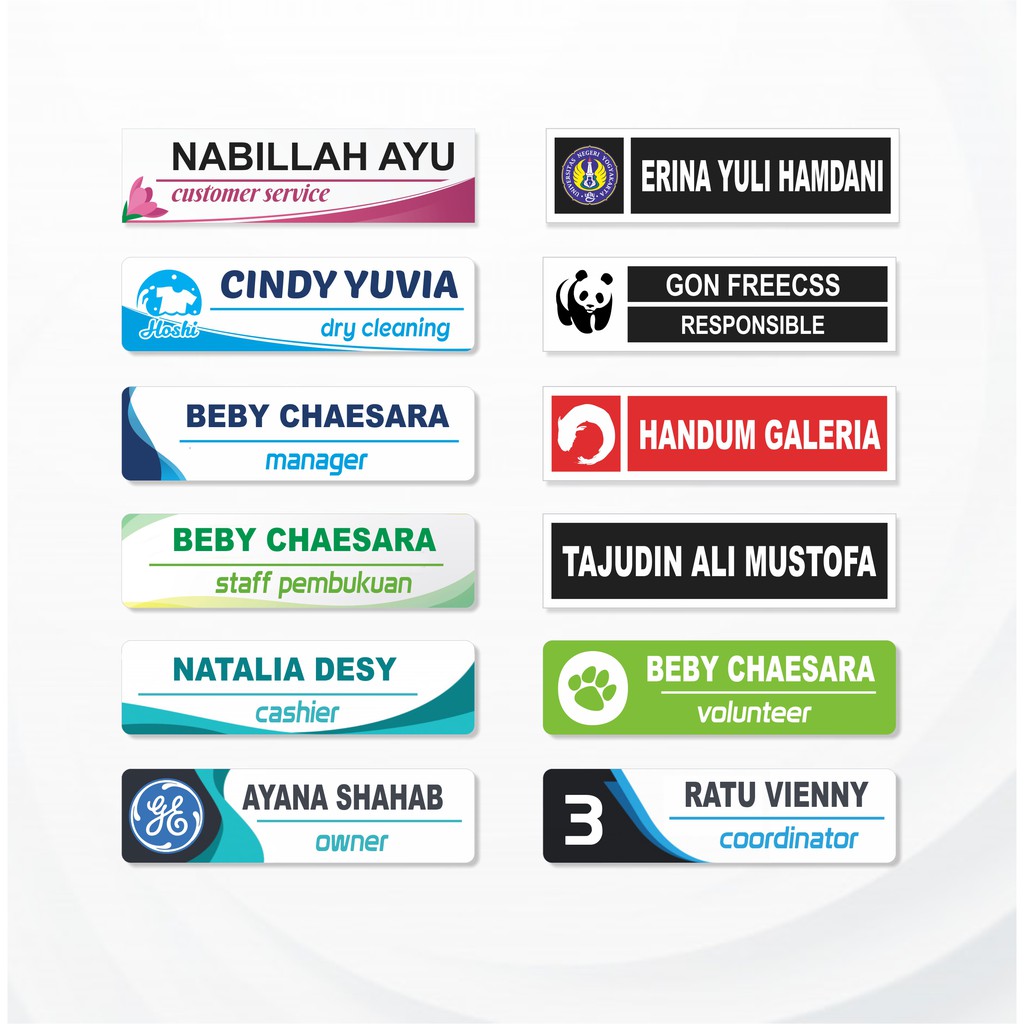Thick Name Tags, Not cans - Chest Names - ACRYLIC Identification Tags ...