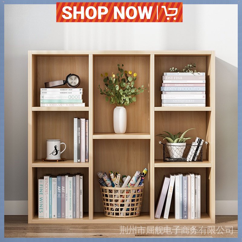 [] Simple Small Bookshelf Creative Shelves Bay Window Bedroom Wooden ...