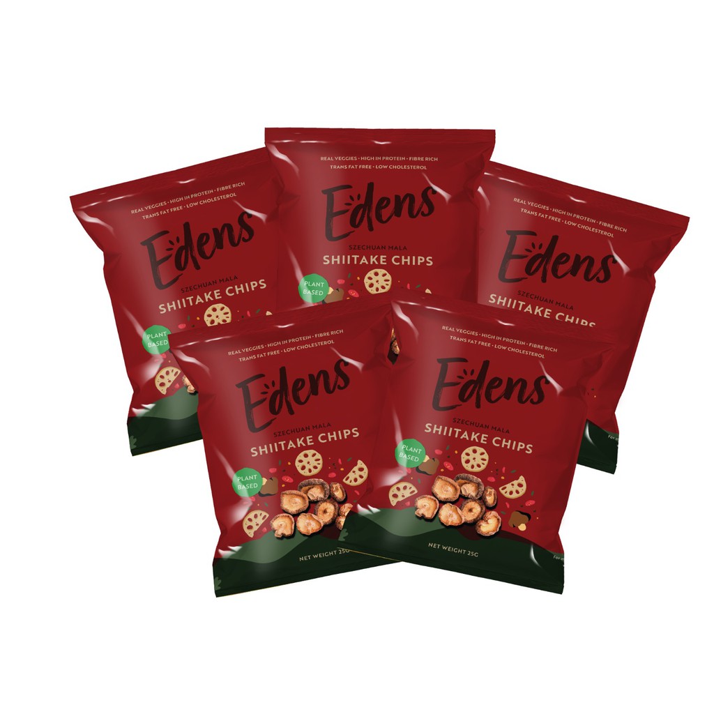 Edens Mala Shiitake Chips Bundle 5 x 25G | Shopee Singapore Edens Mala Shiitake Chips Bundle 5 x 25G | Shopee Singapore