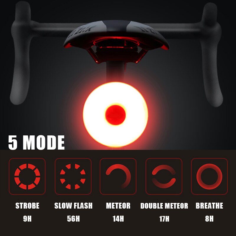 Mini LED Bicycle Tail Light Usb Chargeable Bike Rear Lights IPX5 ...