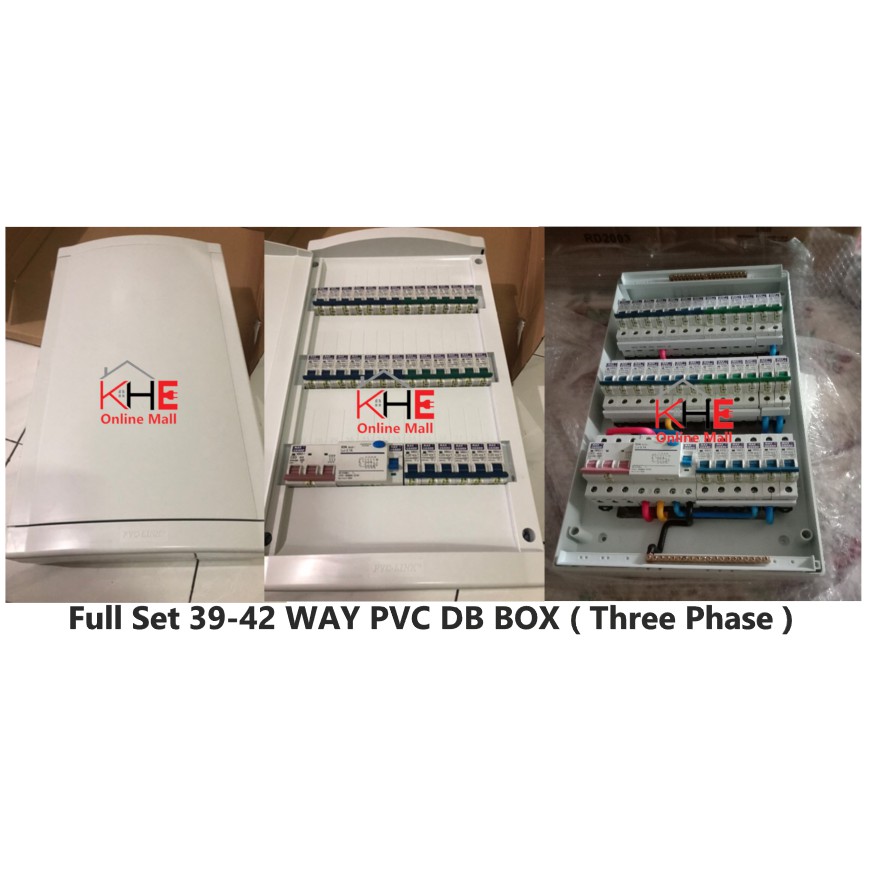 39-42 Way PVC DB BOX ( Three Phase ) Full Set | Shopee Singapore