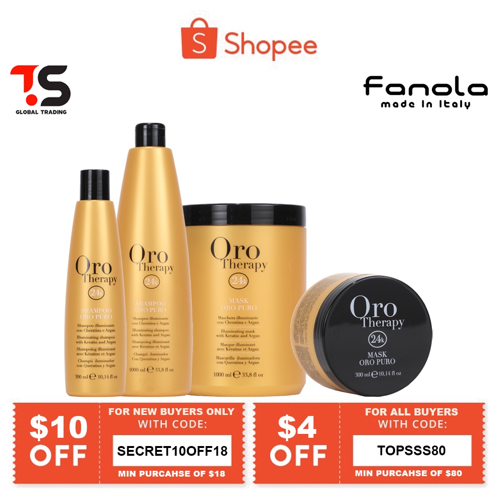 Fanola Oro Therapy 24k Series - Shampoo Oro Puro / Mask Oro Puro ...