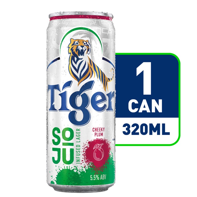 Tiger Soju Cheeky Plum Beer Can, 320ml | Shopee Singapore