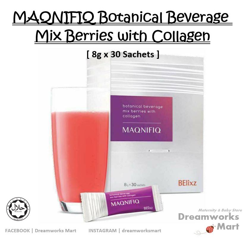 AUTHENTIC MAQNIFIQ Botanical Beverage Mix Berries with Collagen [8g x ...