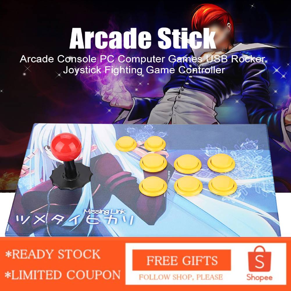 Arcade Console Pc Computer Games Usb Rocker Joystick Fighting Game Controller Shopee Singapore
