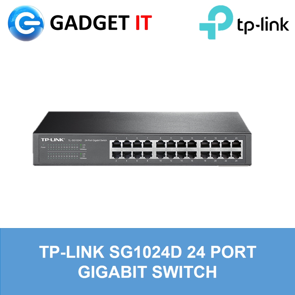 TP-LINK TL-SG1024D 24 PORT GIGABIT DESKTOP/RACKMOUNT SWITCH (NS-TPL ...