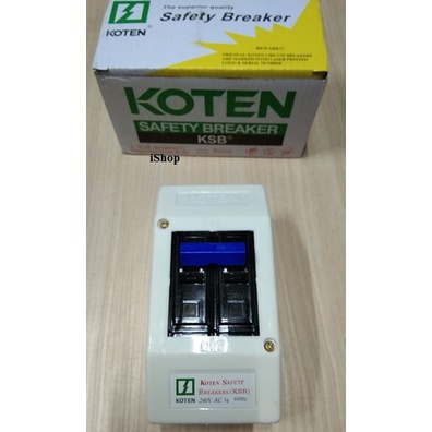 Safety breaker Koten with housing KSB AC240v 60Hz 15 A, 20 A, 30 A, 40 ...