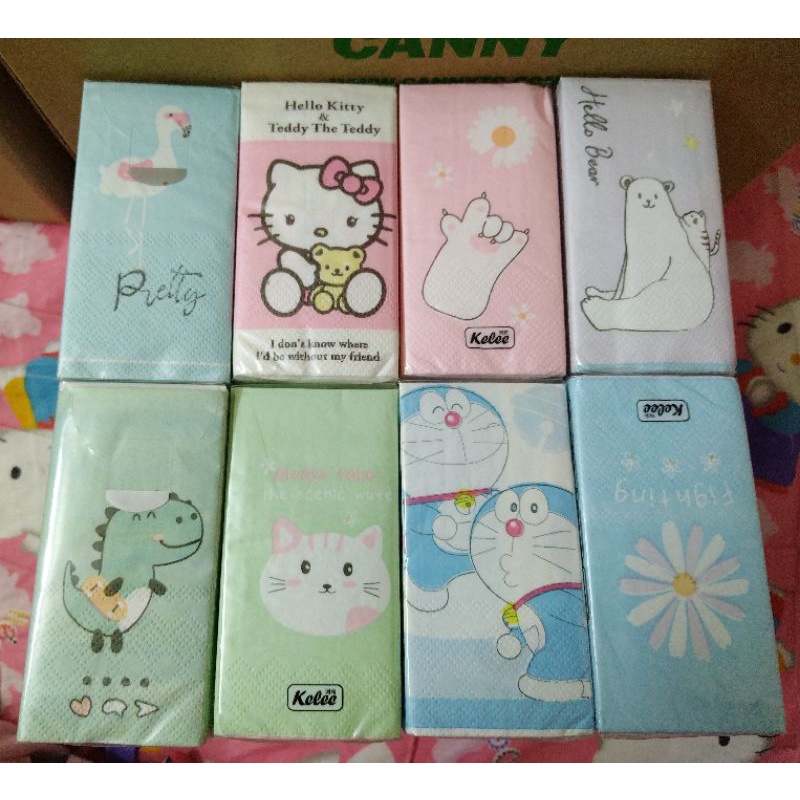 1 Pack Random Pick facial Tissue Cute Cartoon Printed 3 ply 10 DRAW ...