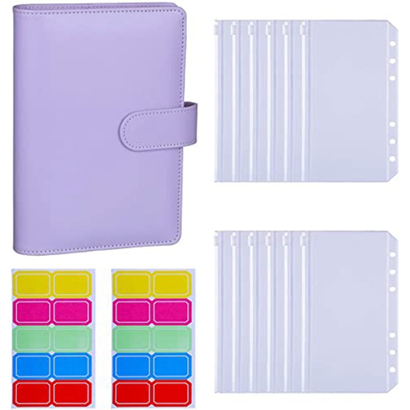A6 Monochrome Binder for Notebook Binder Set Cash Envelope Bill Storage ...