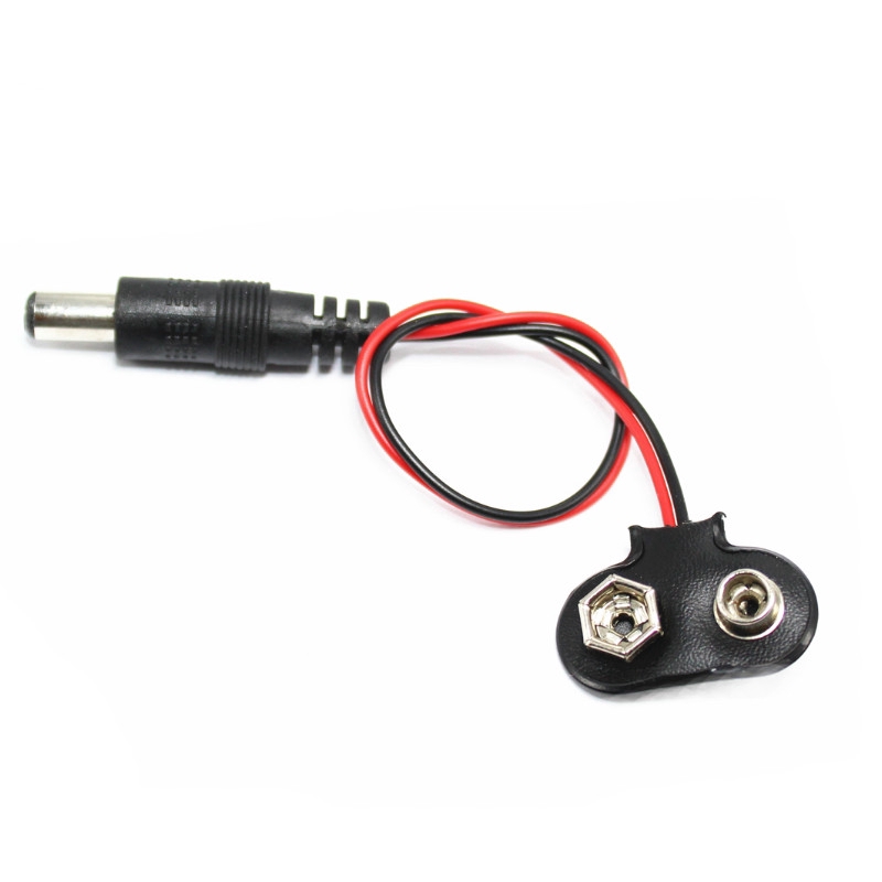 10pcs Experimental 9V Battery Snap Power Cable To DC Clip Male Line ...