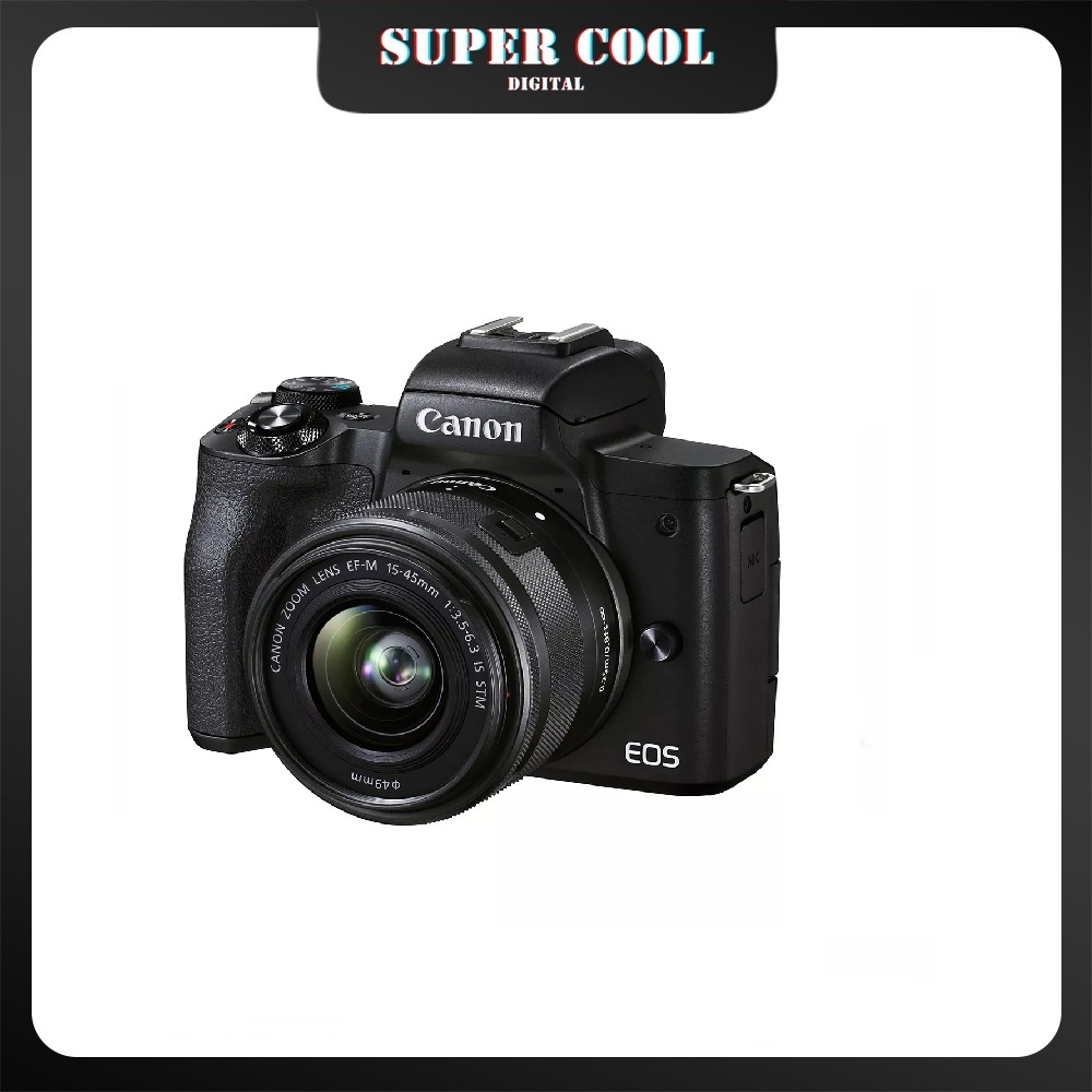 Canon EOS M50 Mark II Mirrorless Digital Camera with EF-M 15-45mm f/3.5-6.3 IS STM Lens Kit Set ...