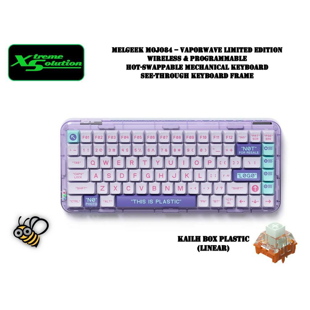 Melgeek Mojo84 Vaporwave Limited Edition Wireless RGB Hotswappable ...