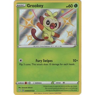 Pokemon TCG Card Grookey SS Shining Fates SV004/SV122 Shiny Variant ...
