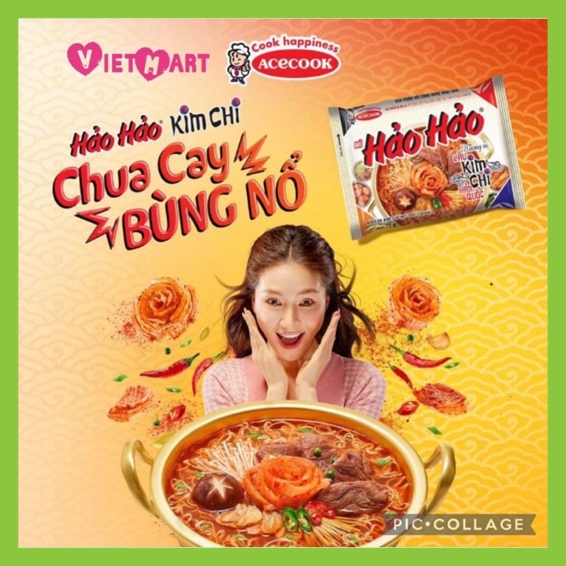 1 Box 30Pack*75g Vietnam Hao Hao Kim Chi Hot Pot Instant Noodle/ My Hao Hao Kim Chi | Shopee ...