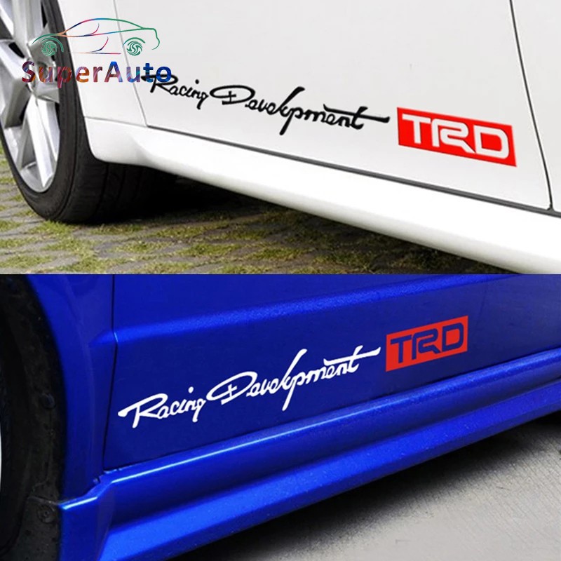 SuperAuto TRD 2PCS Car Racing Development Sticker Decals For Toyota ...