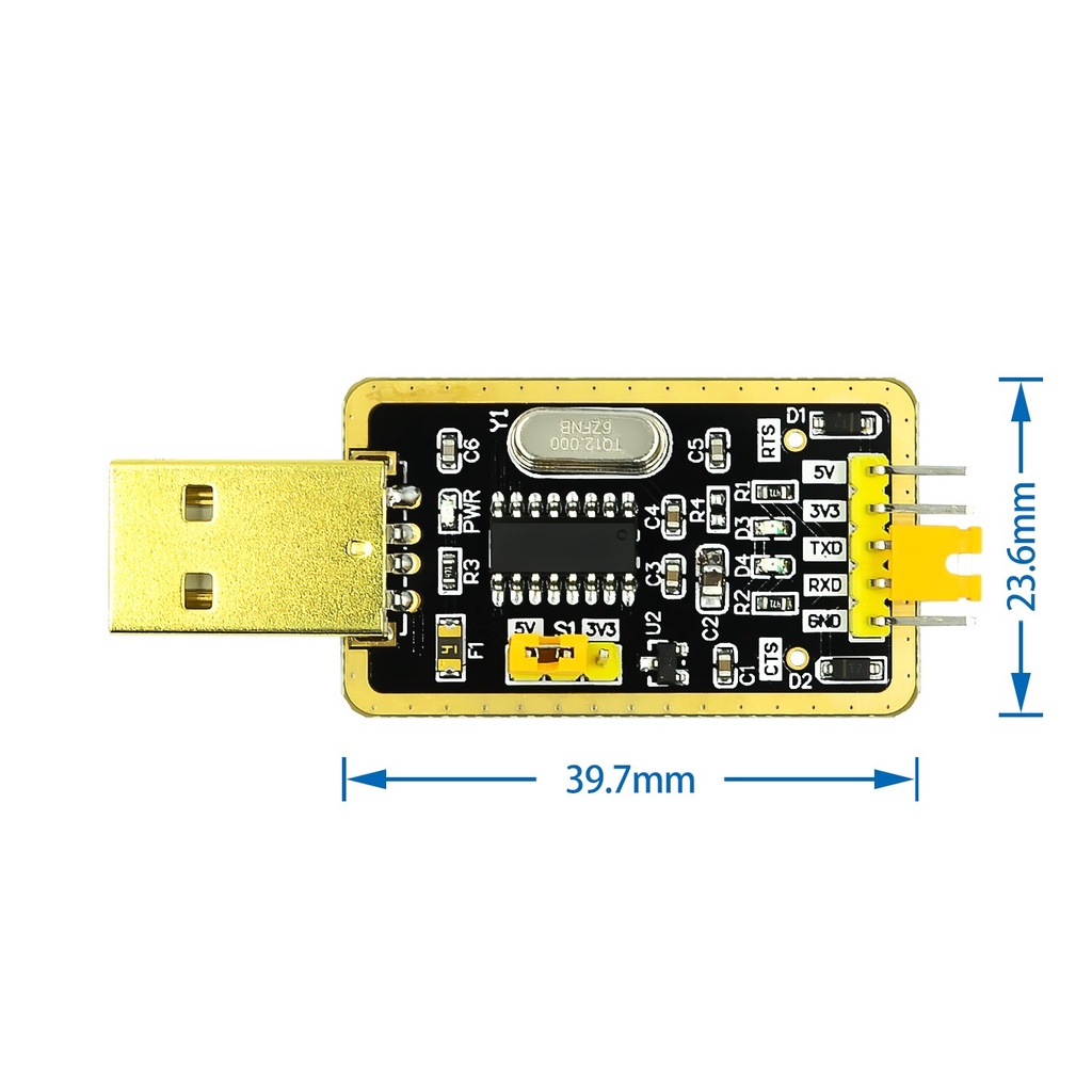 CH340 module instead of PL2303 , CH340G RS232 to TTL module upgrade USB to serial port in nine ...